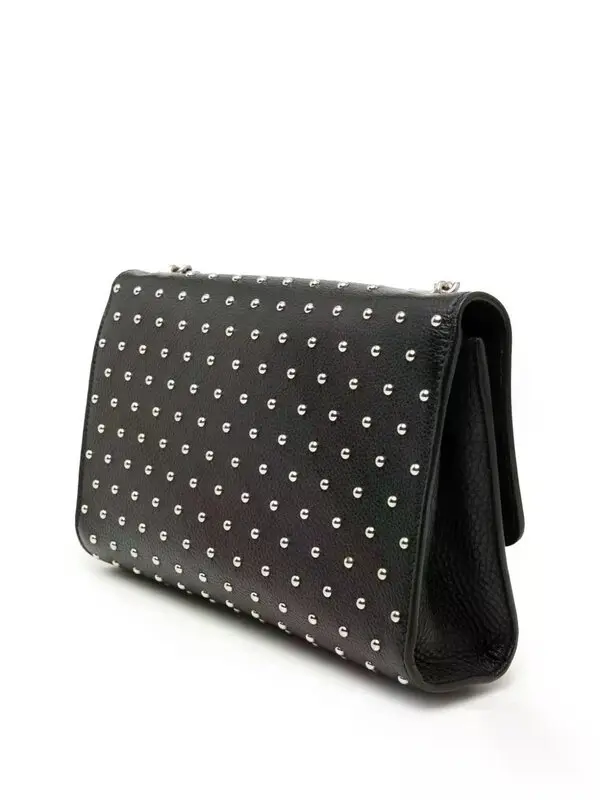 Gucci 2000-2015 Medium Studded Leather Miss Bamboo Crossbody Bag - Black
