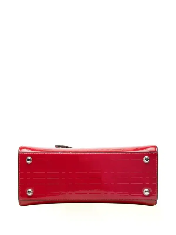 Burberry 2000-2017 Embossed Patent Leather Satchel