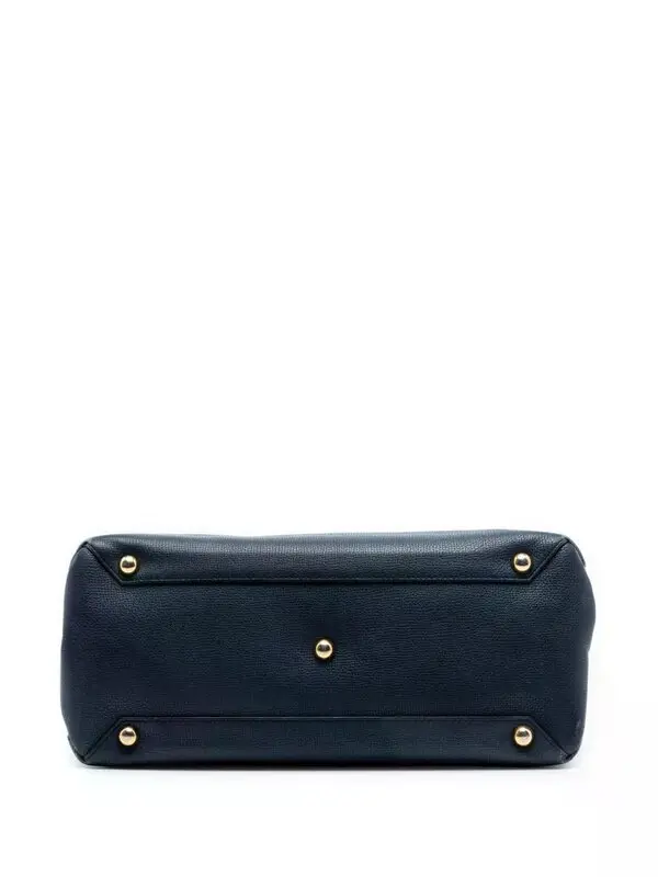 Burberry Leather And House Check Banner Satchel