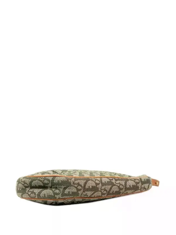 Dior 2001 Mini Diorissimo Canvas Saddle Pochette - Green