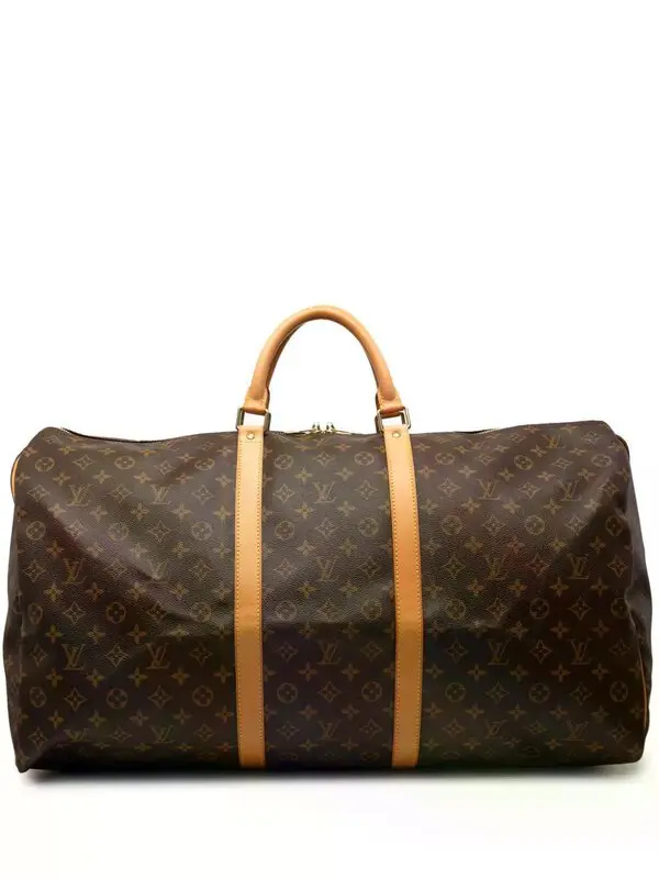 LOUIS VUITTON 2003 Monogram Keepall 60 Travel Bag - Brown