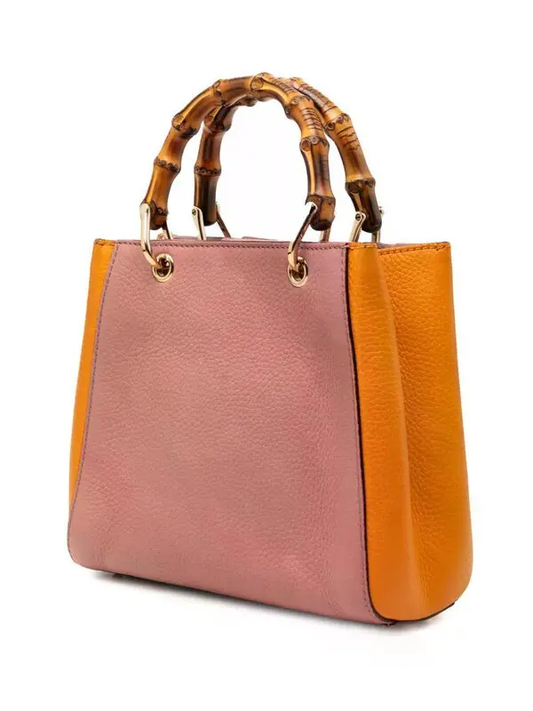 Gucci 2000-2015 Mini Bicolor Calfskin Bamboo Shopper Satchel - Pink