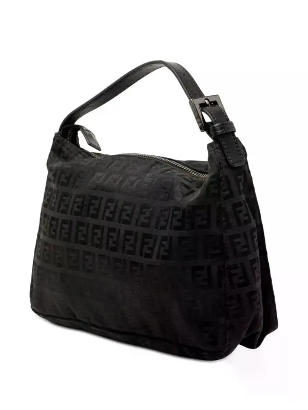 Fendi 2000-2010 Zucchino Canvas Handbag - Black