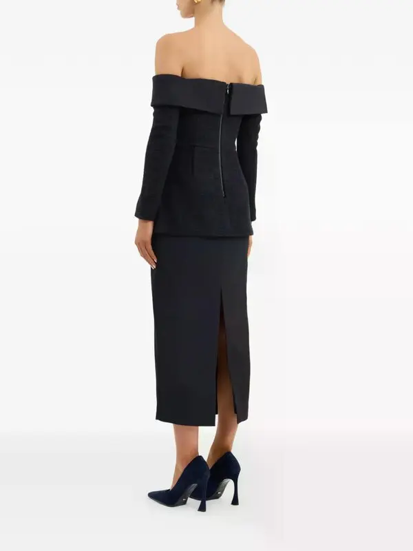 Rebecca Vallance Off-shoulder Midi Dress