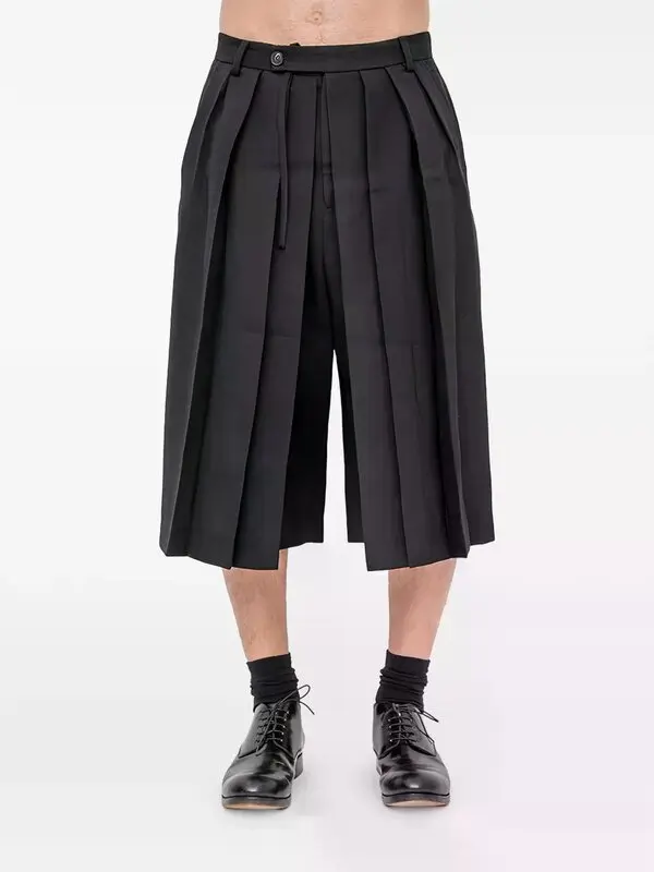SETCHU Pleated Cropped Trousers