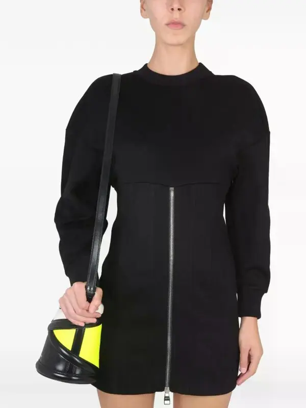 Alexander McQueen Cocoon Zip Mini Dress