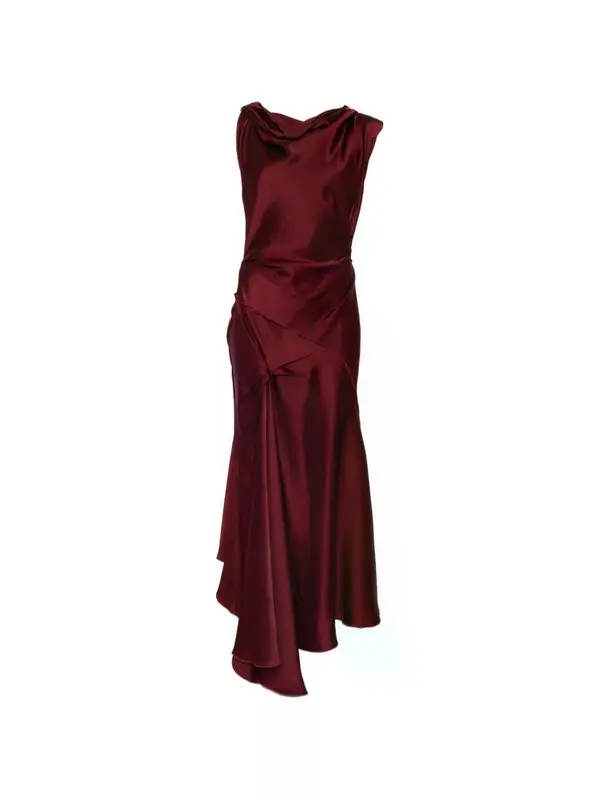 Victoria Beckham Draped Midi Dress - Red