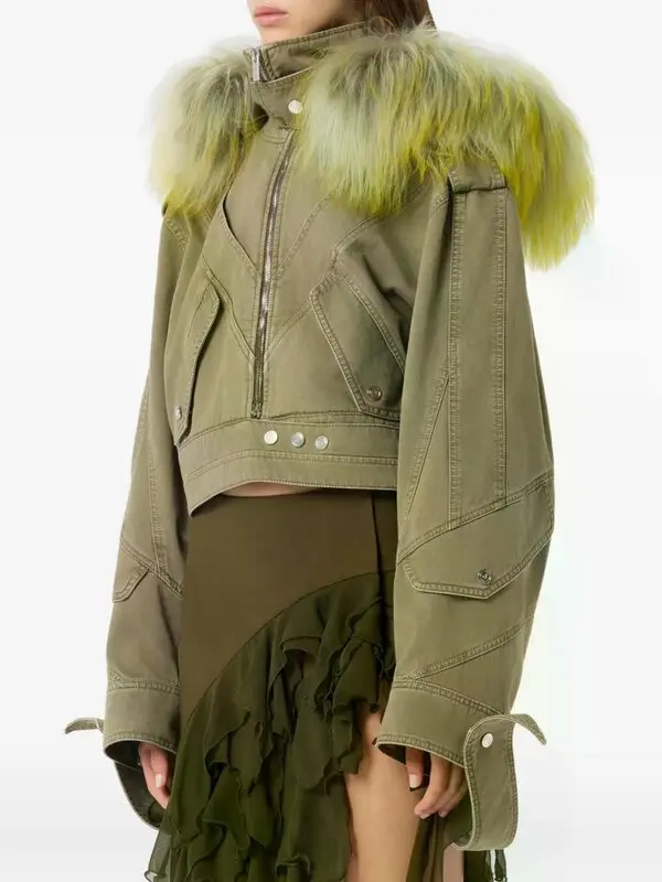 Blumarine Hooded Jacket - Green
