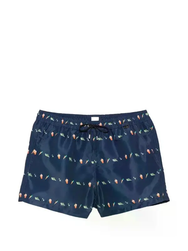 Paul Smith Patterned Swim Shorts - Blue