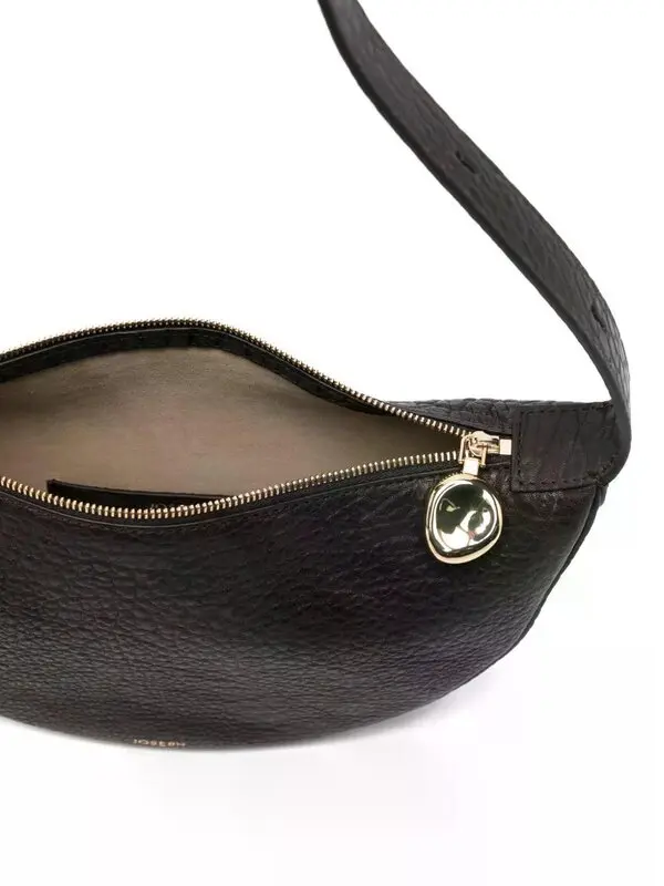 JOSEPH Pebbled Leather Shoulder Bag - Brown