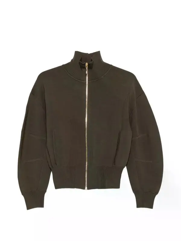 JOSEPH Sable Zip Knitted Jacket - Green