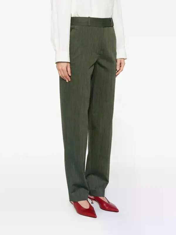 JOSEPH Wool Trousers - Green