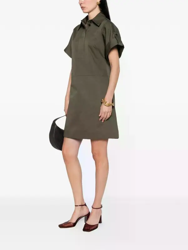 JOSEPH Ali Buttoned Mini Dress - Green