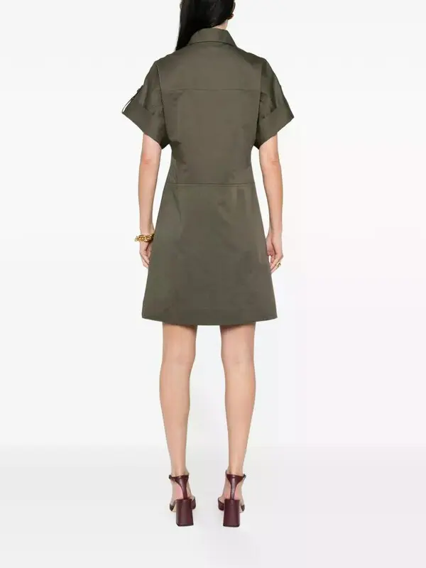 JOSEPH Ali Buttoned Mini Dress - Green