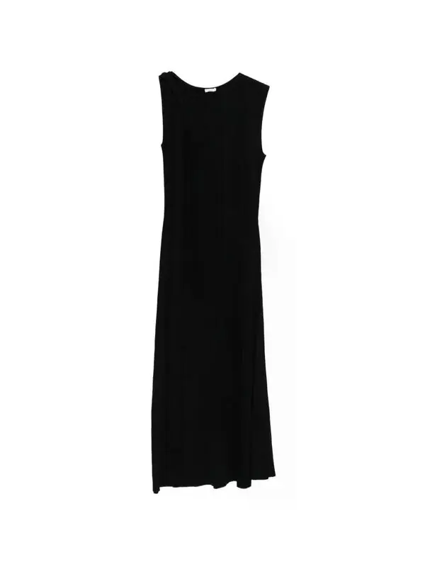 JOSEPH Arty Plissé Knit Midi Dress - Black