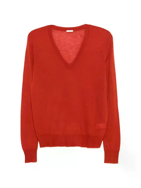 JOSEPH V-neck Cashmere Sweater - Red