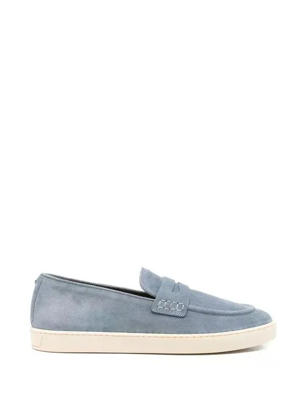 Canali Penny-strap Loafers - Blue