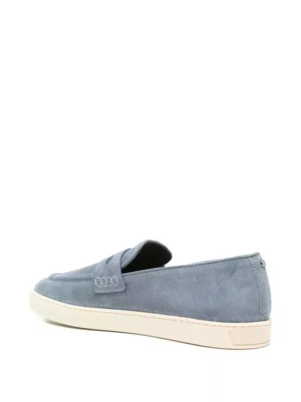 Canali Penny-strap Loafers - Blue