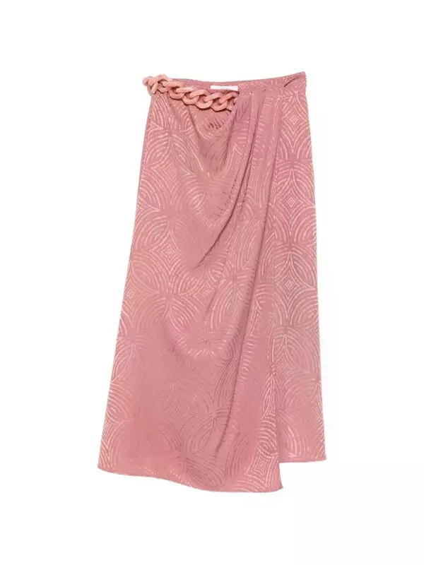 JOSEPH Jacquard Chain Midi Skirt - Pink