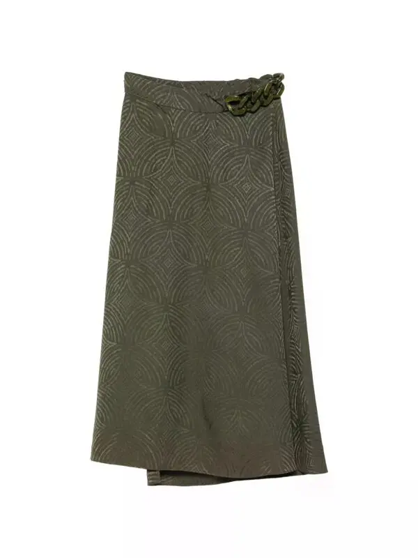 JOSEPH Jacquard Chain Midi Skirt - Green
