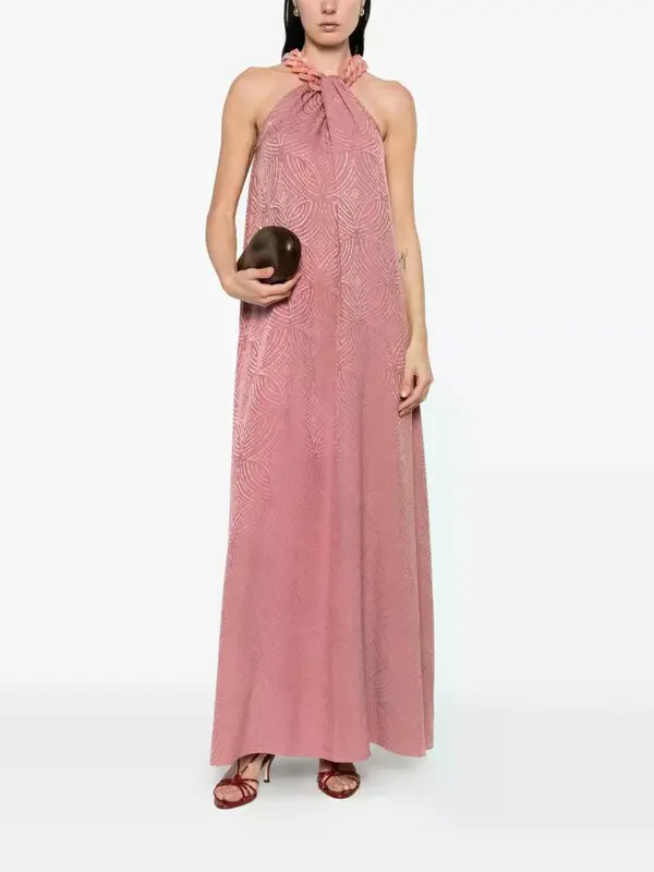 JOSEPH Parc Chain-detail Maxi Dress - Pink