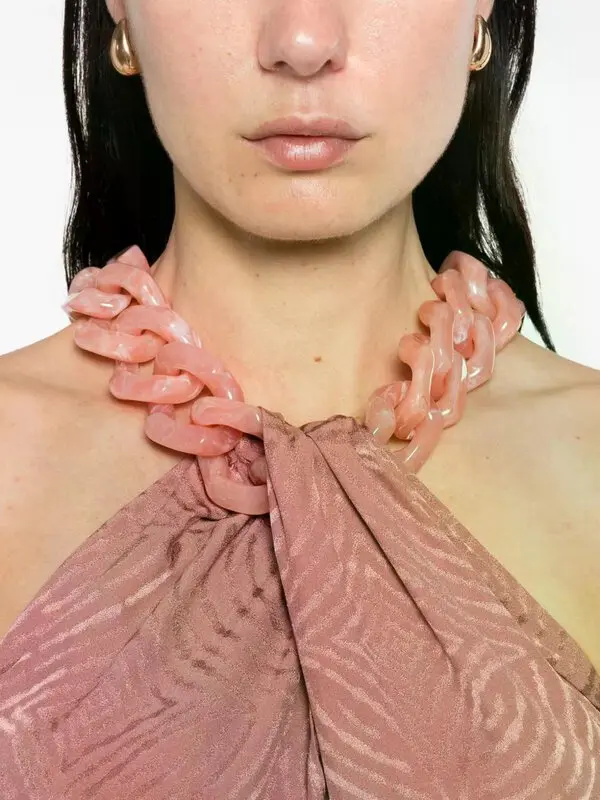 JOSEPH Parc Chain-detail Maxi Dress - Pink