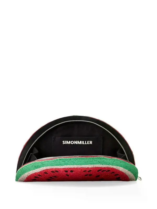 SIMONMILLER Lune Beaded Clutch - Red