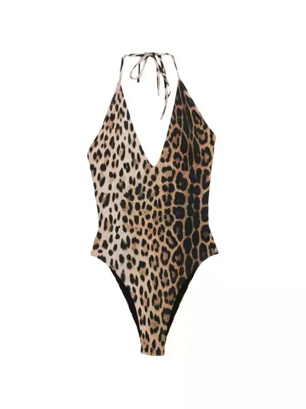 Moschino Animal-print One-piece Swimsuit - Neutrals