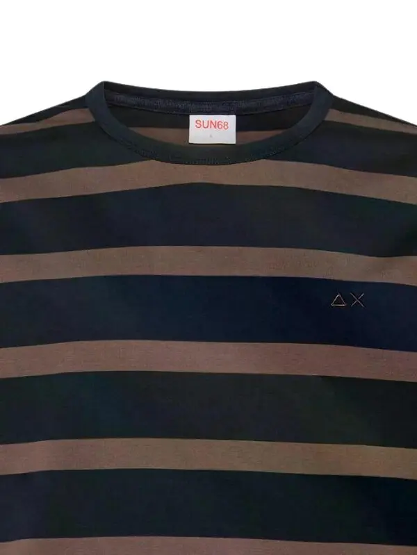 SUN 68 Striped T-shirt - Blue