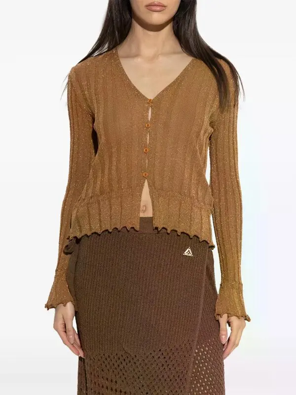 AKEP Scallop-edge V-neck Cardigan