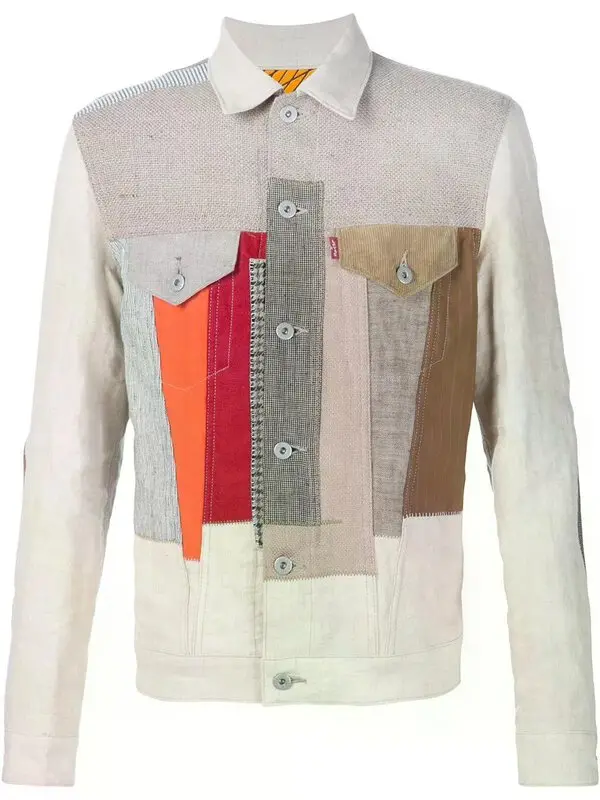 Junya Watanabe Patchwork Linen Jacket - Neutrals