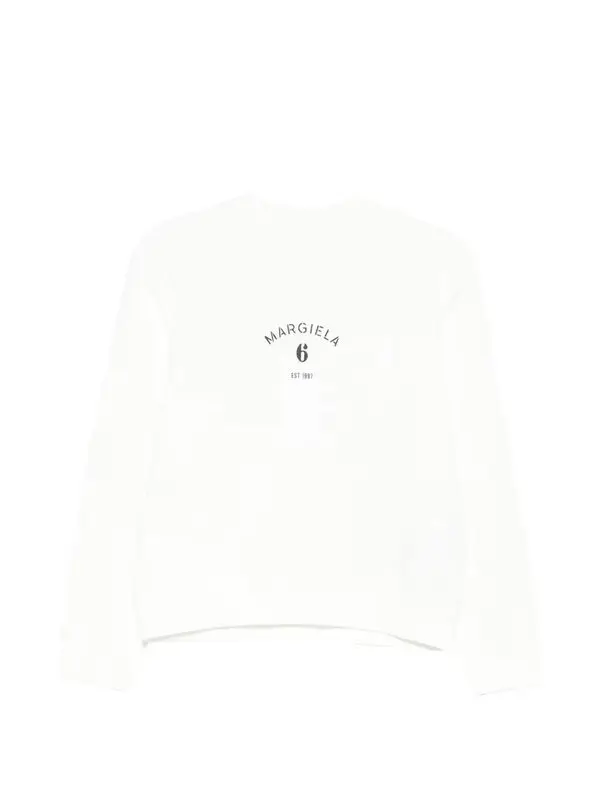 MAISON MARGIELA Logo-print Sweatshirt - White