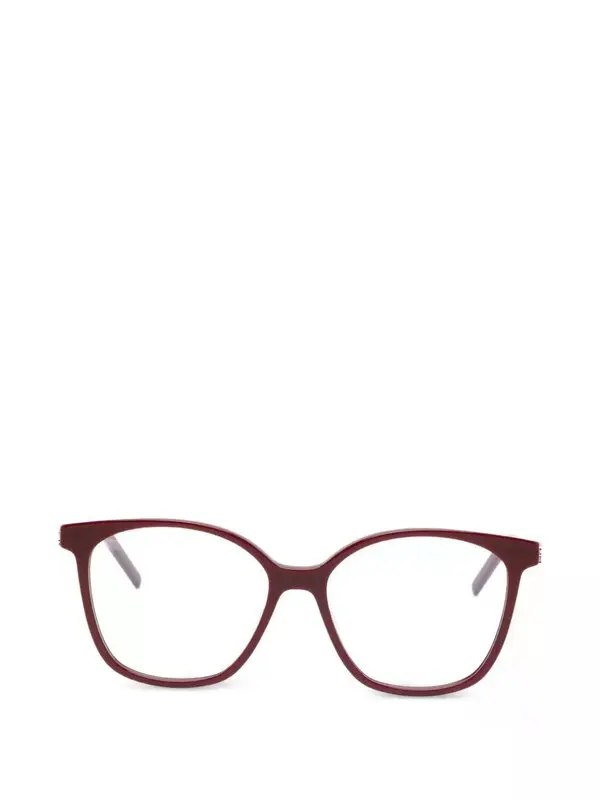 Saint Laurent Geometric Eyeglasses - Brown