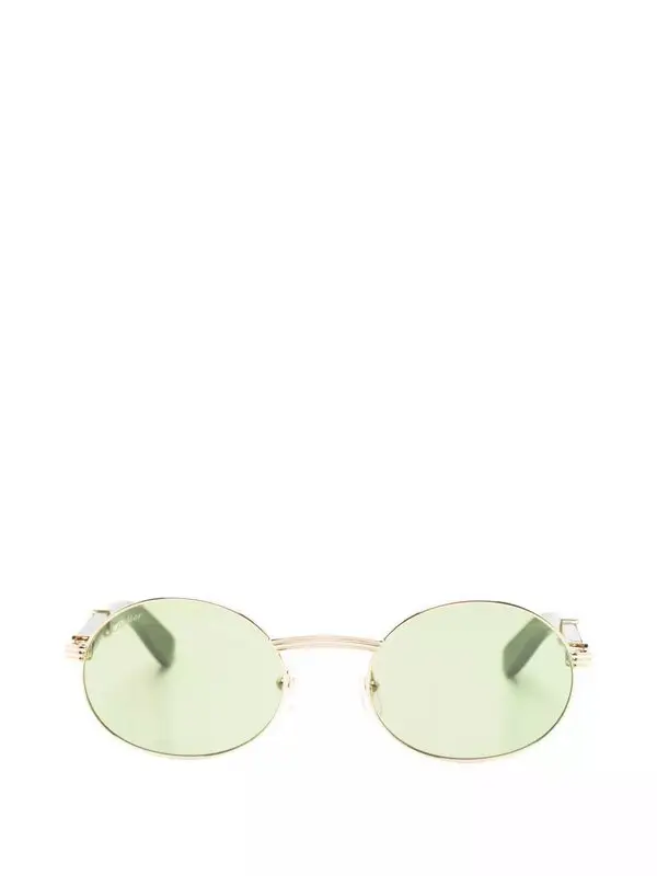 Cartier Oval-frame Sunglasses - Gold