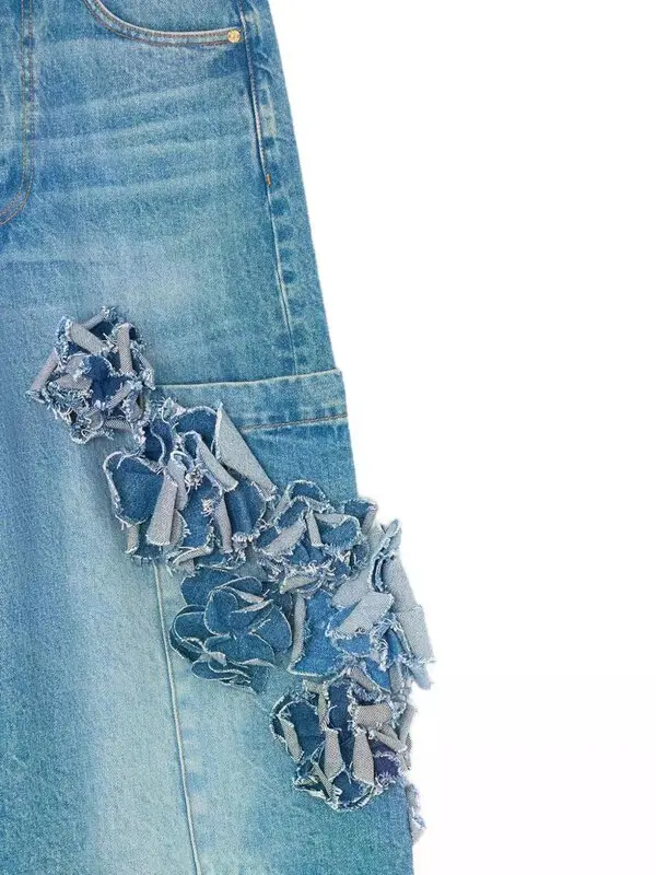 GANNI Floral-appliqué Jeans