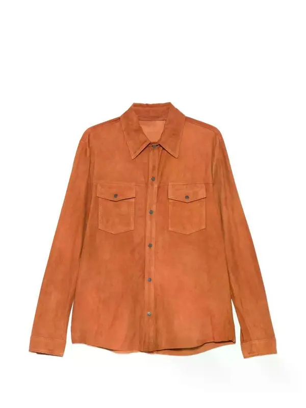 SALVATORE SANTORO Buttoned Suede Shirt Jacket