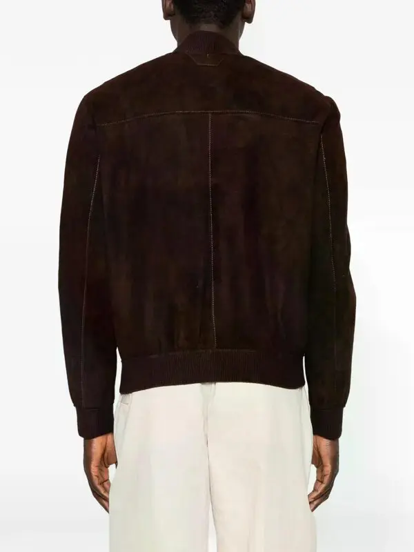SALVATORE SANTORO Patch-pocket Suede Jacket