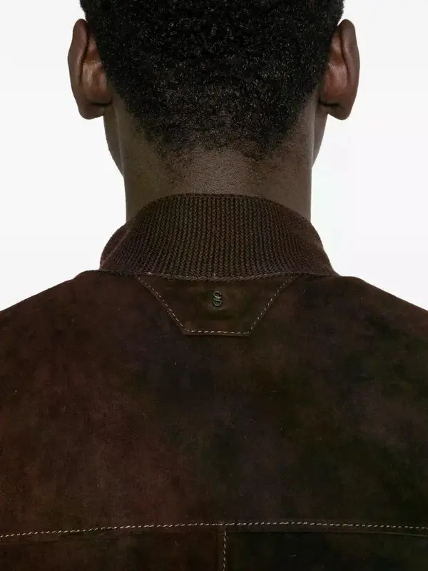 SALVATORE SANTORO Patch-pocket Suede Jacket