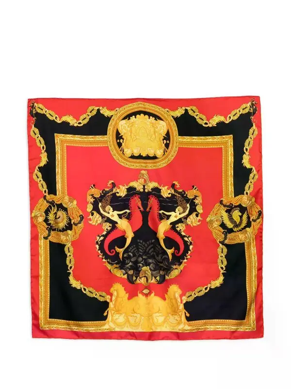 Versace 1990s Nautical Scarf - Red