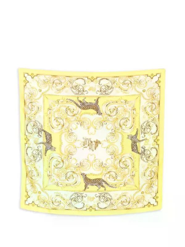 Versace 1990s Leopard-print Scarf - Yellow