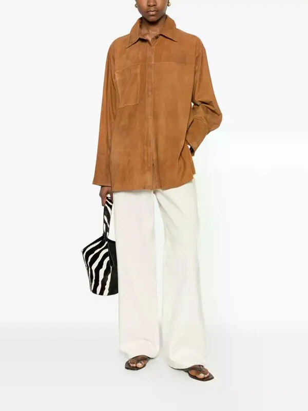 SALVATORE SANTORO Leather Shirt Jacket