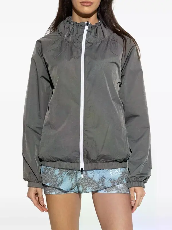 EA7 Patterned Hooded Jacket