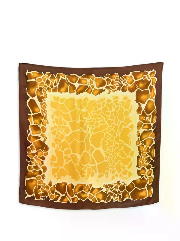Versace 1990s Graphic Scarf - Brown