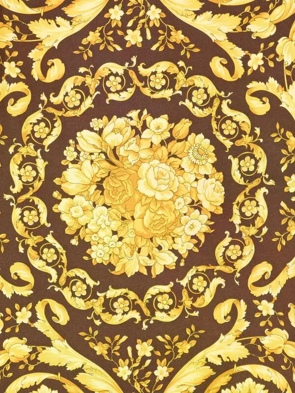 Versace 1990s Floral-print Scarf