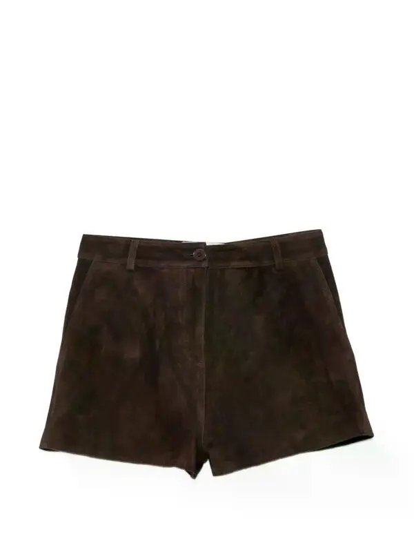 Nour Hammour Leontine Shorts - Brown