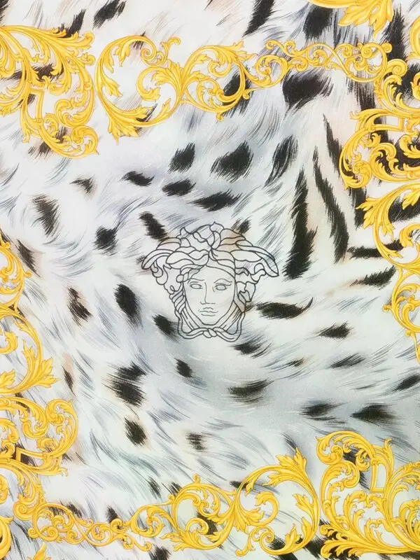 Versace 1990s Silk Scarf - Black