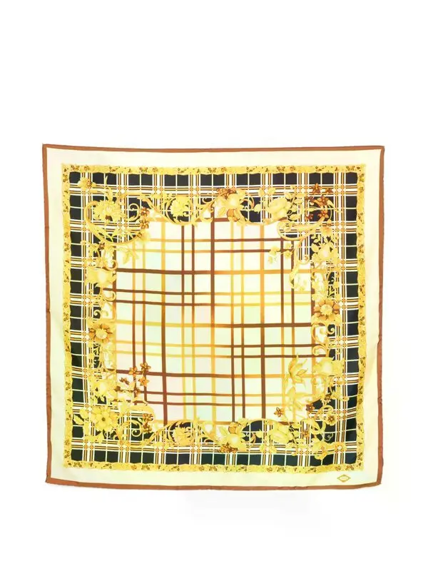Versace 1990s Silk Scarf - Yellow