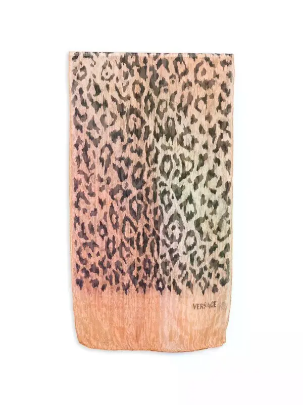 Versace 1990s Animal-print Scarf - Brown
