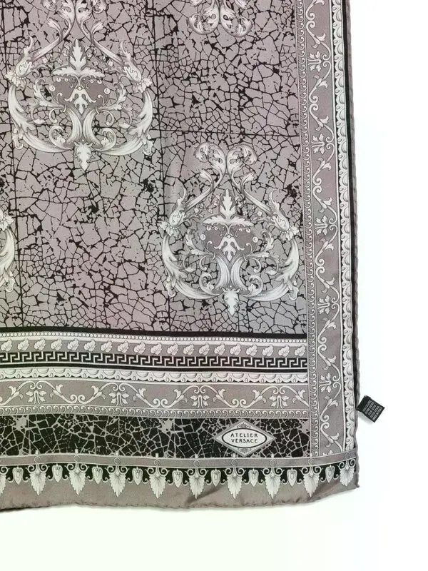 Versace 1990s Baroque Silk Scarf