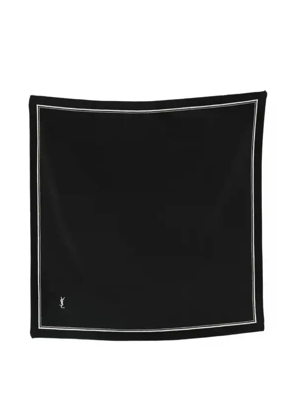 Saint Laurent 1990s Logo-detail Scarf - Black